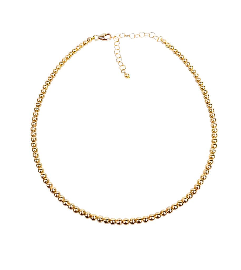 3mm Gold Filled Bead Necklace – Kim Ashley Design