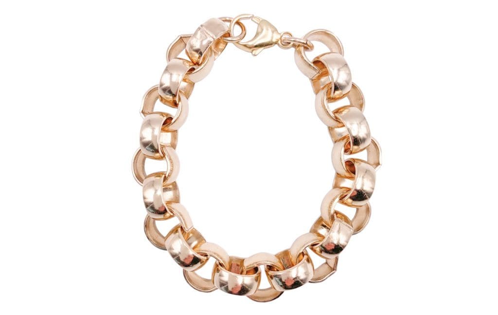 Gold Filled Large Rolo Chain Bracelet Kim Ashley Design